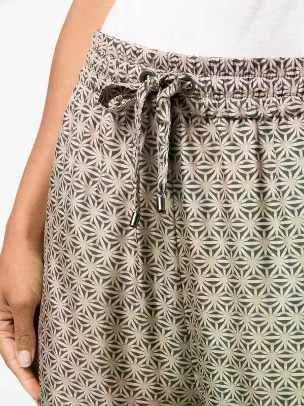 Brunello Cucinelli Graphic-print Silk Shorts