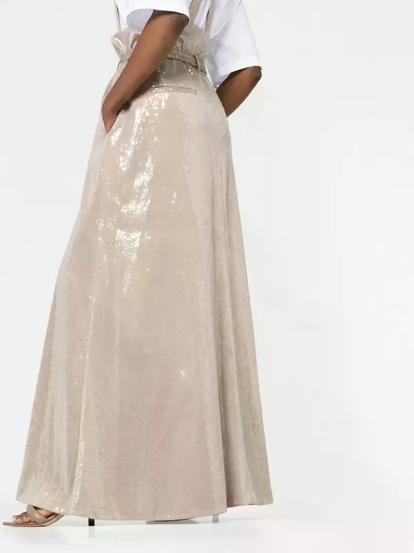 Brunello Cucinelli Sequinned High-waisted Trousers