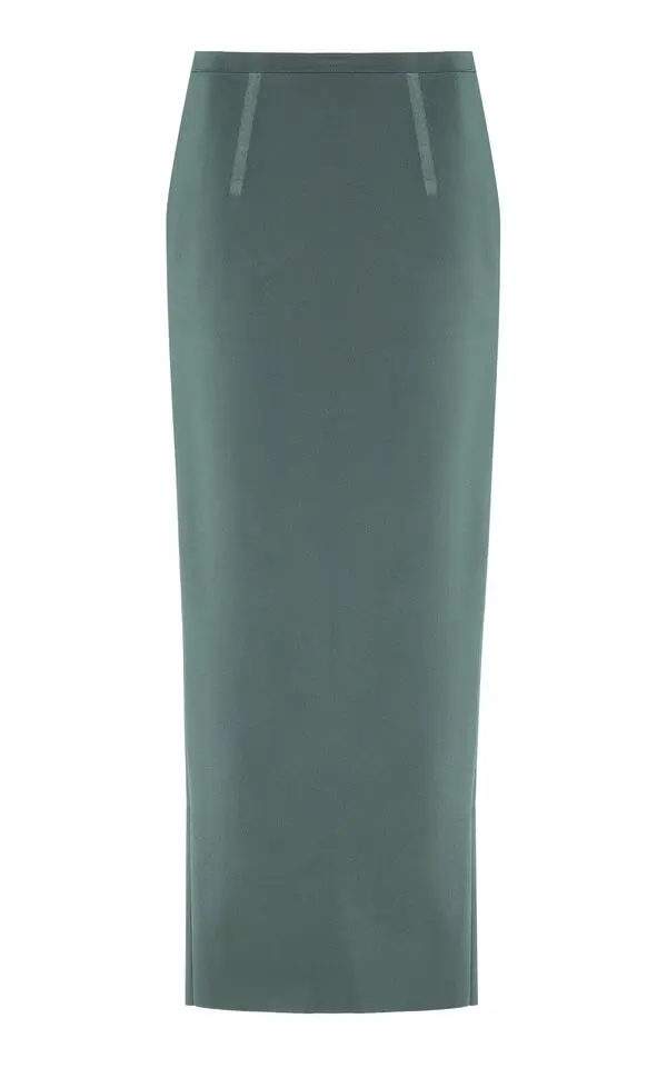 HIGH SPORT Lawton Knit Maxi Skirt - Green