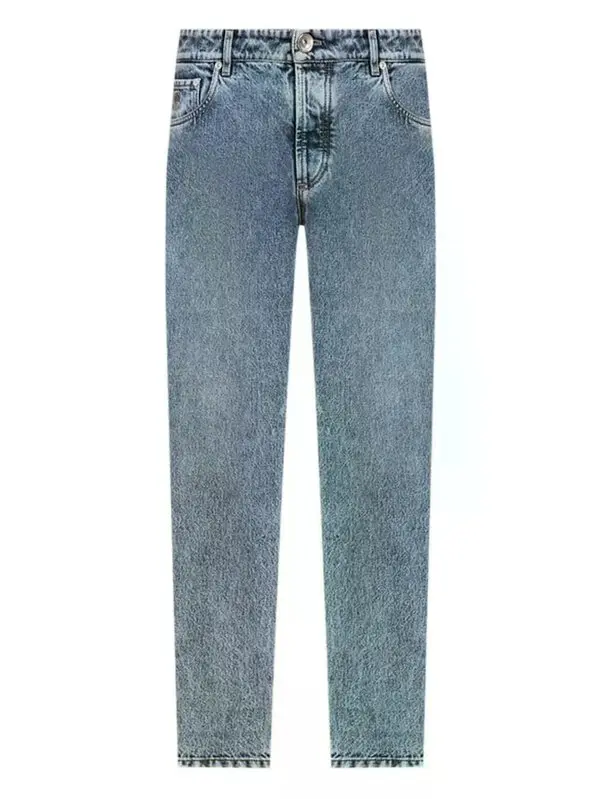 Brunello Cucinelli Straight-leg Jeans With Logo Embroidery