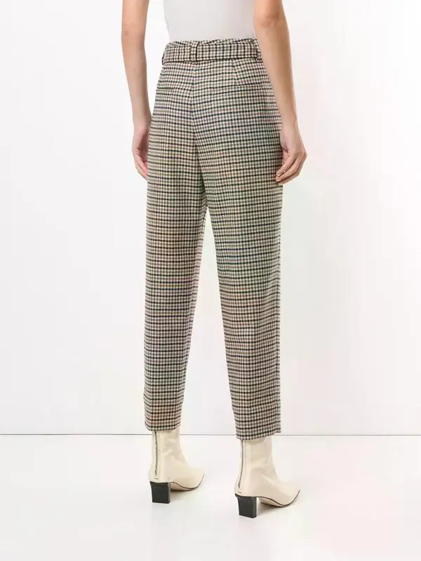Brunello Cucinelli Checked Cropped Trousers