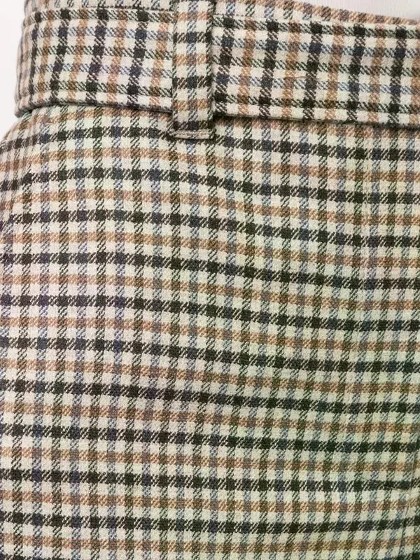 Brunello Cucinelli Checked Cropped Trousers