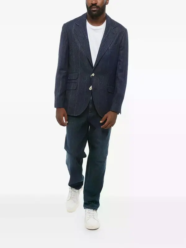 Brunello Cucinelli Single-breasted Linen Blazer