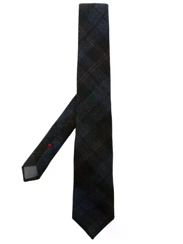 Brunello Cucinelli Check-pattern Tie - Blue