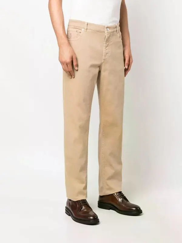 Brunello Cucinelli Garment-dyed Straight-leg Jeans