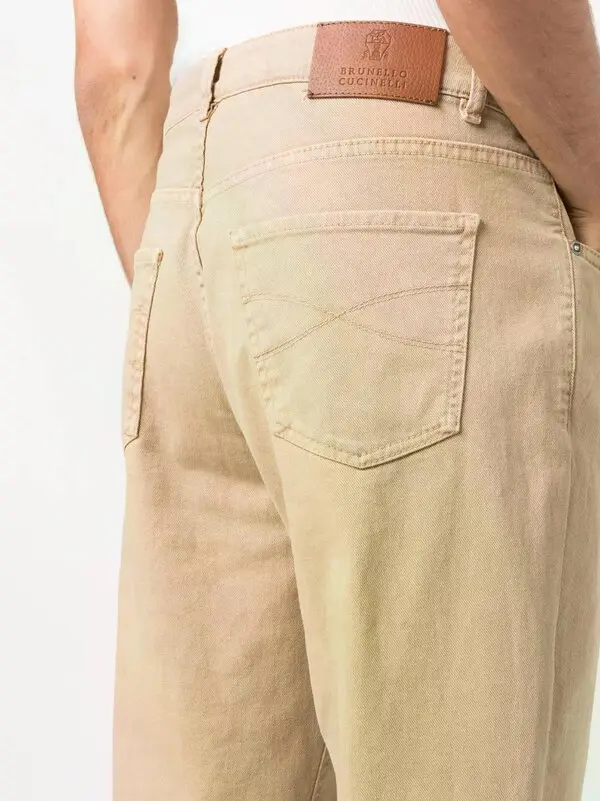 Brunello Cucinelli Garment-dyed Straight-leg Jeans