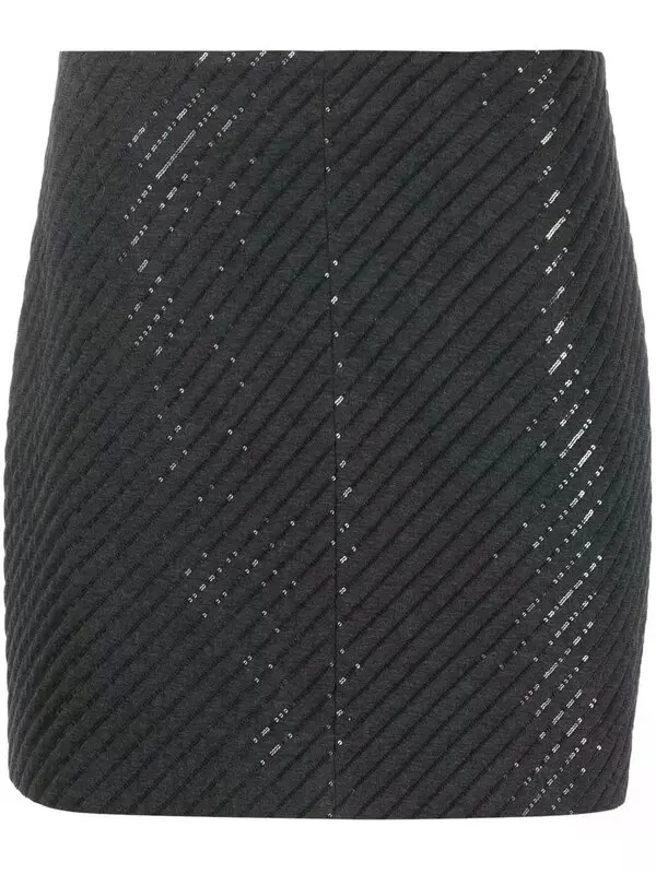 Brunello Cucinelli Sequin Embellished Mini Skirt - Grey