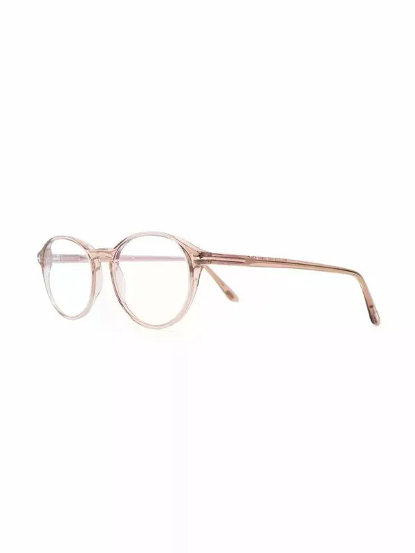 TOM FORD Tortoiseshell-effect Round-frame Glasses