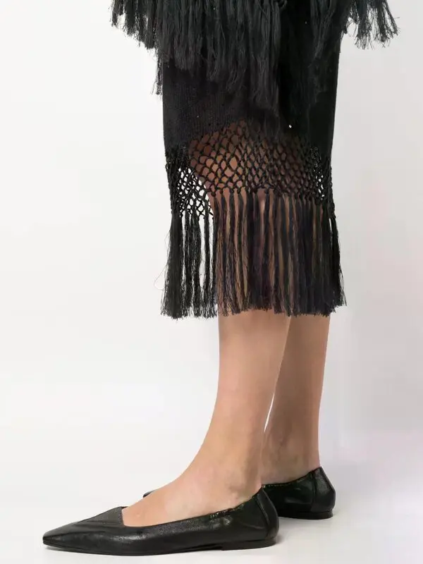 Brunello Cucinelli Fringed Edge Midi Skirt