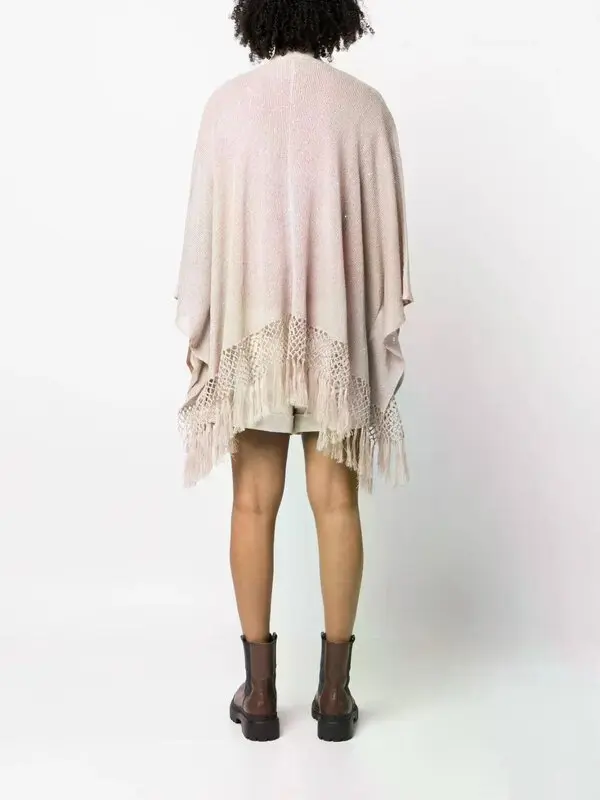 Brunello Cucinelli Fringed Linen Poncho