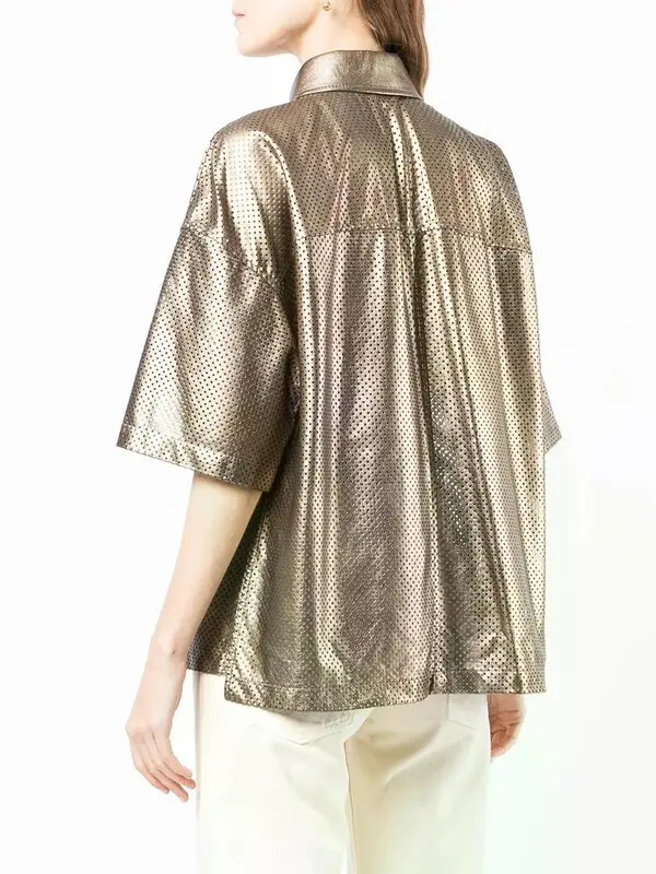 Brunello Cucinelli Perforated Suede Shirt Jacket
