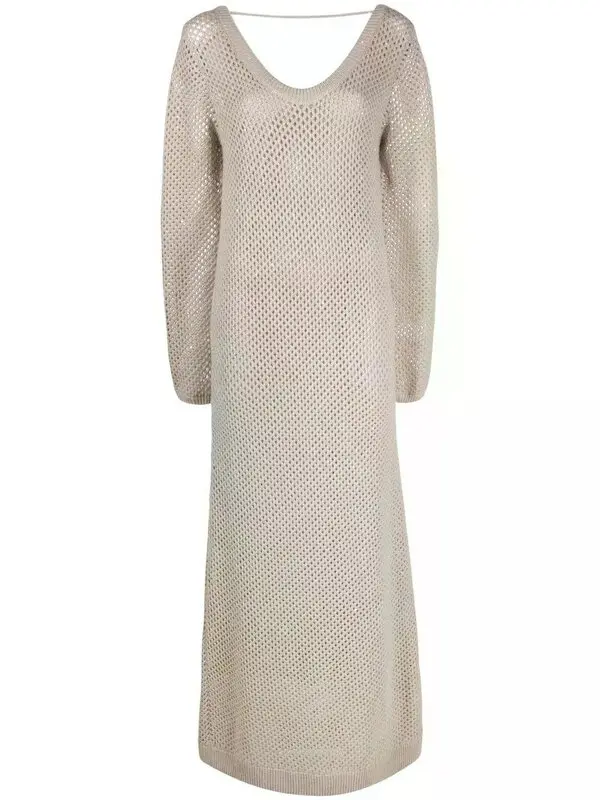 Brunello Cucinelli Open-knit Maxi Dress