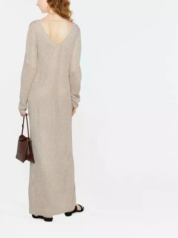 Brunello Cucinelli Open-knit Maxi Dress