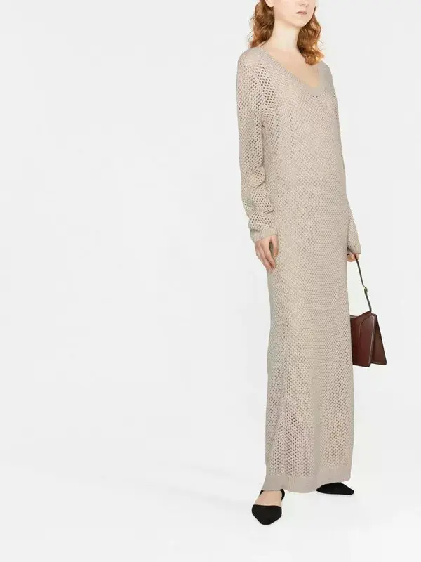 Brunello Cucinelli Open-knit Maxi Dress