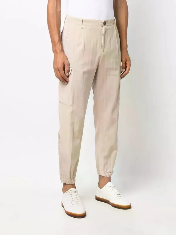 Brunello Cucinelli Tapered Cotton Trousers