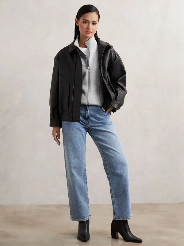 REISS Taite Zip-through Sweatshirt
