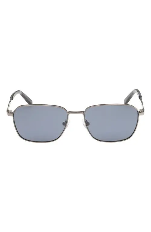 Abercrombie 56mm Round Sunglasses - Shiny Gunmetal/smoke Lens