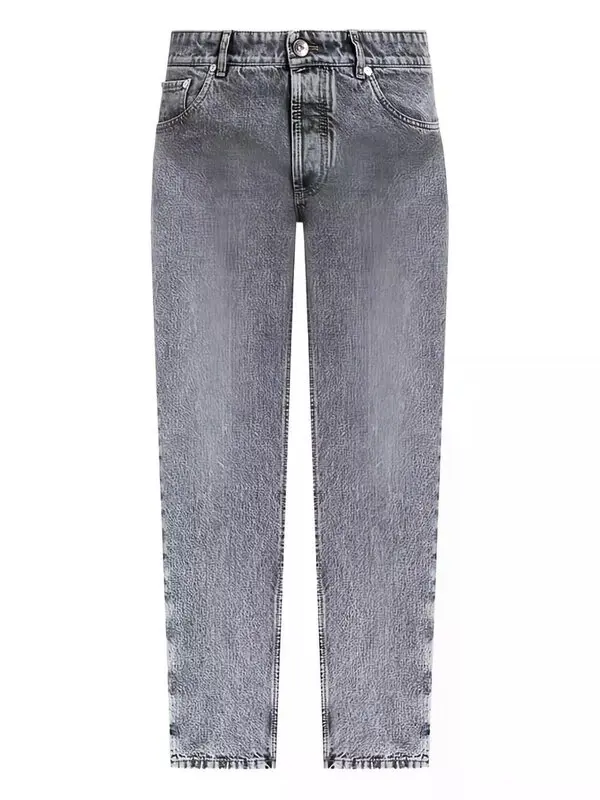Brunello Cucinelli Embroidered-pocket Straight-leg Jeans