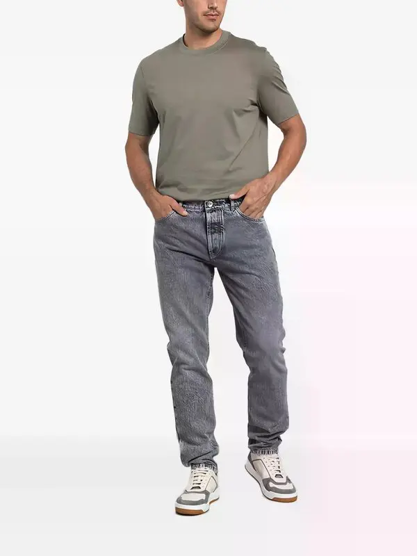 Brunello Cucinelli Embroidered-pocket Straight-leg Jeans