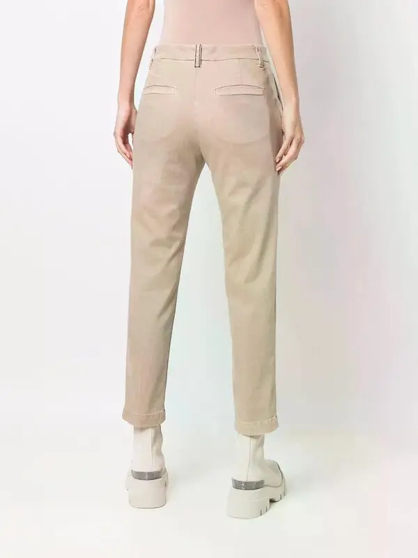 Brunello Cucinelli Cropped Cotton Chino Trousers