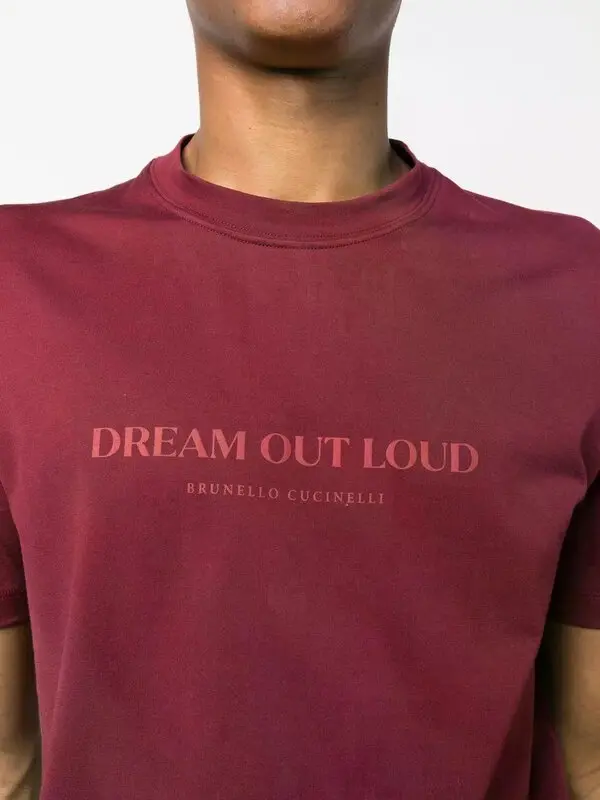 Brunello Cucinelli Slogan-print Cotton T-shirt