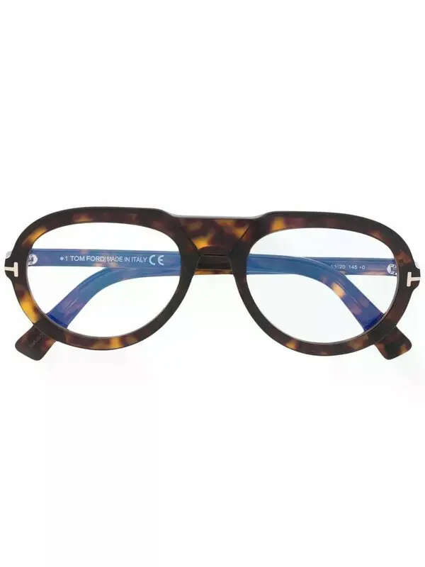TOM FORD Tortoiseshell-effect Pilot Sunglasses - Brown