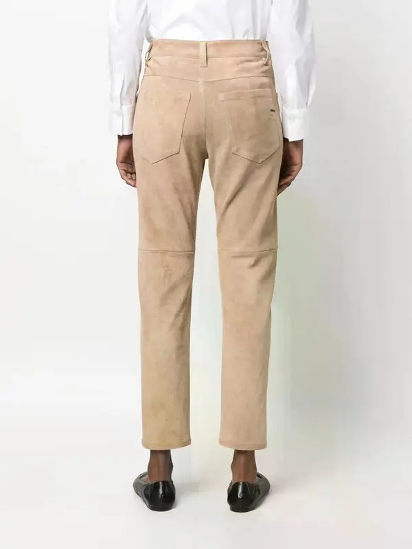 Brunello Cucinelli Cropped Suede Trousers