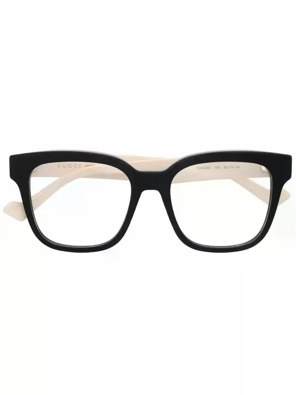 Gucci Square-frame Clear Glasses - Black