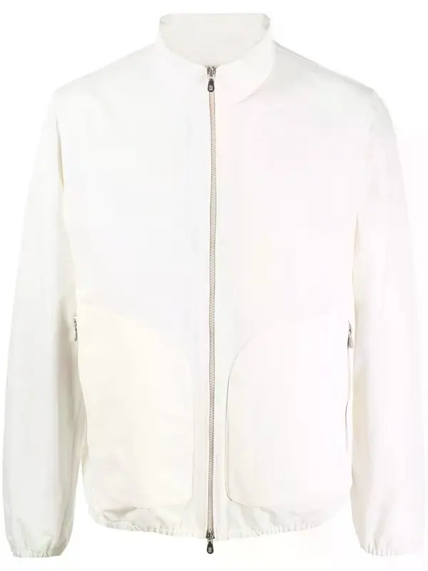Brunello Cucinelli Funnel-neck Cotton Jacket - White