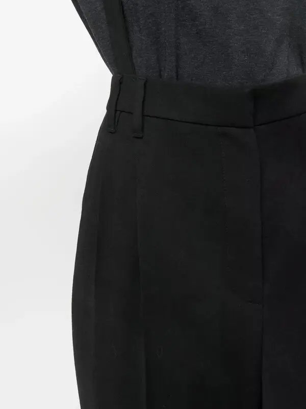 Brunello Cucinelli Cropped Brace-detail Trousers