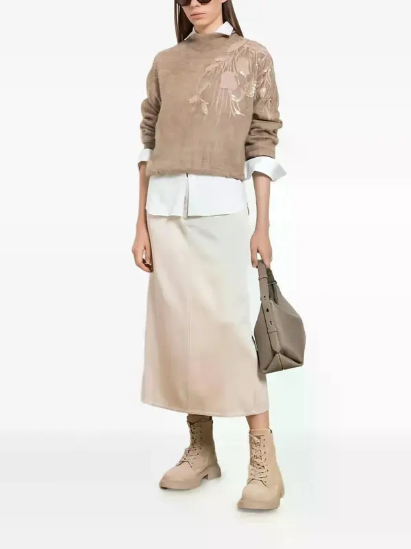 Brunello Cucinelli Pocket-detail Midi Skirt