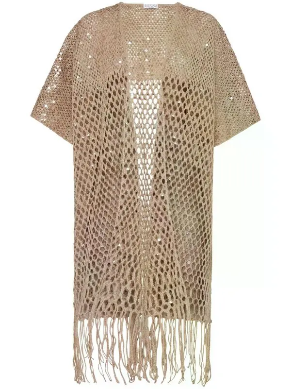 Brunello Cucinelli Macramé Cardigen-coat