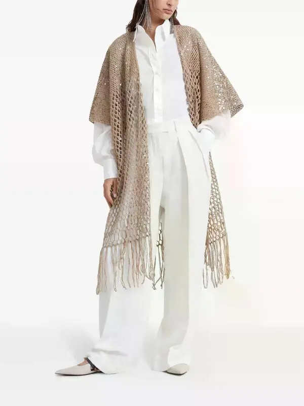 Brunello Cucinelli Macramé Cardigen-coat