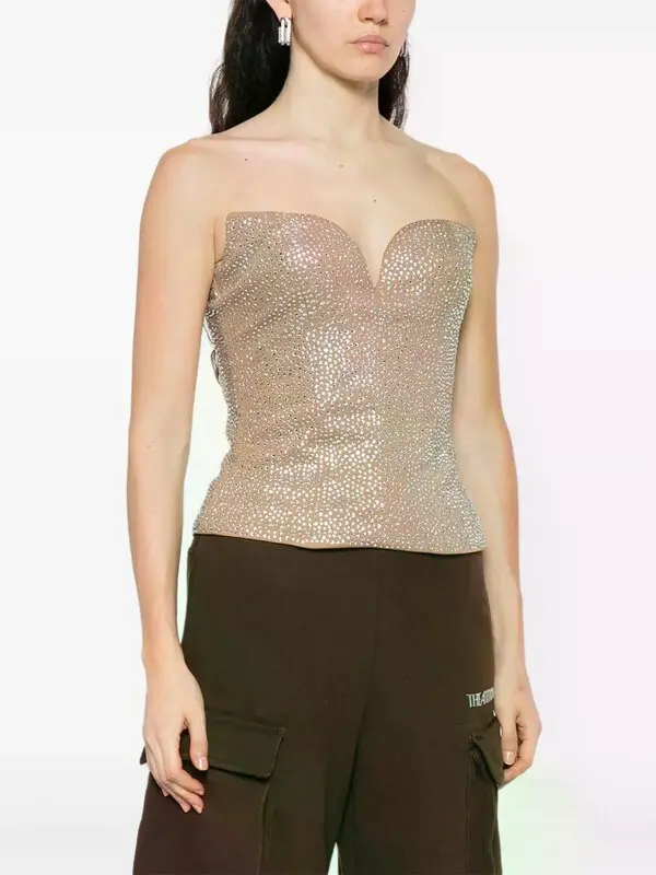 Giuseppe Di Morabito Embellished Strapless Top - Neutrals