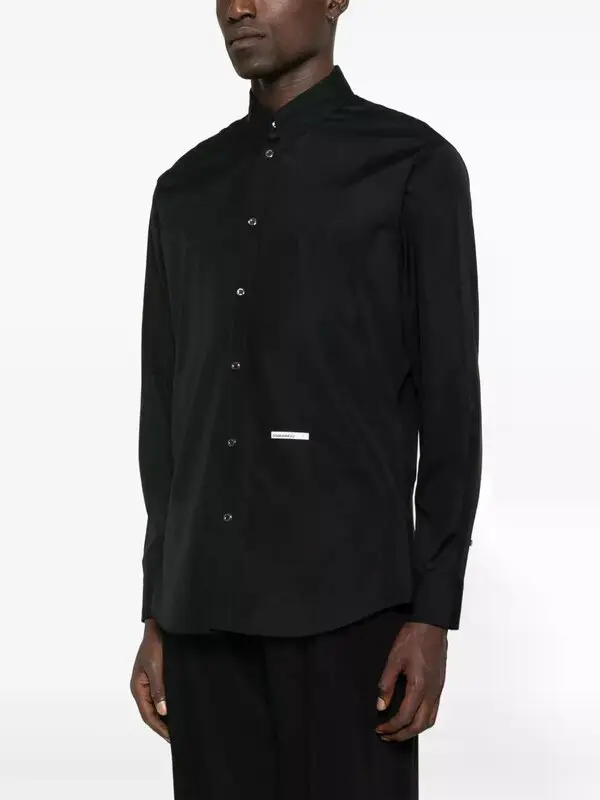 Dsquared2 Logo-detail Cotton Shirt - Black