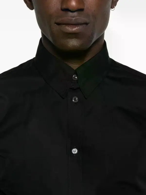 Dsquared2 Logo-detail Cotton Shirt - Black