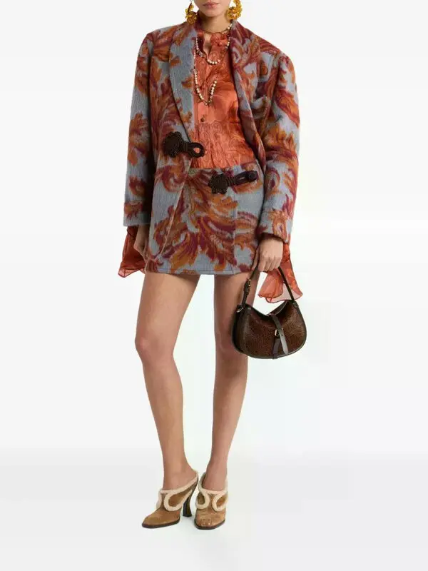 Etro Floral-print Pleated Shirt