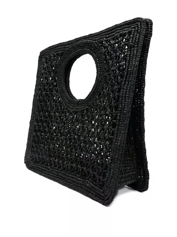 Jacquemus Small Raffia Bag - Black