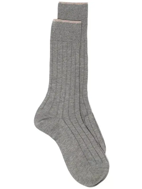 Brunello Cucinelli Ribbed Knit Ankle Socks