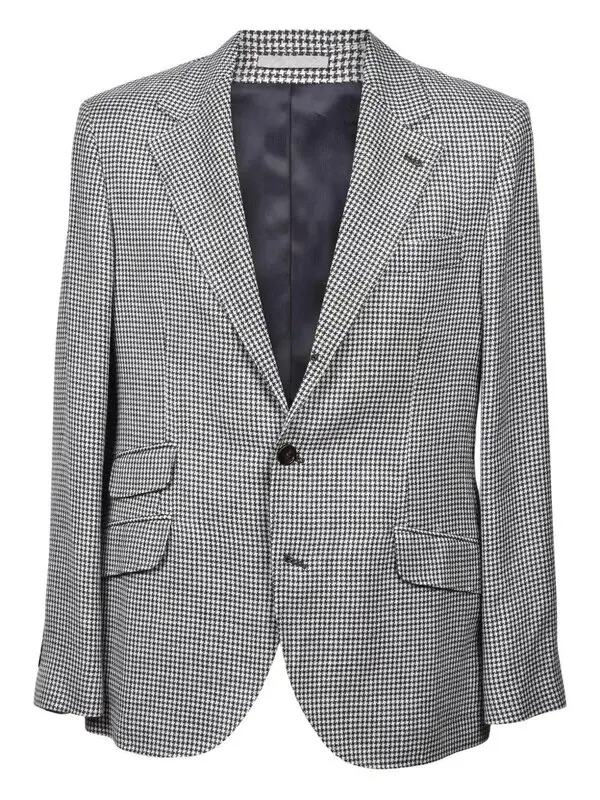 Brunello Cucinelli Houndstooth Suit - Black