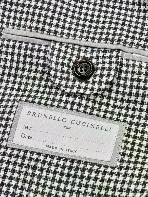 Brunello Cucinelli Houndstooth Suit - Black