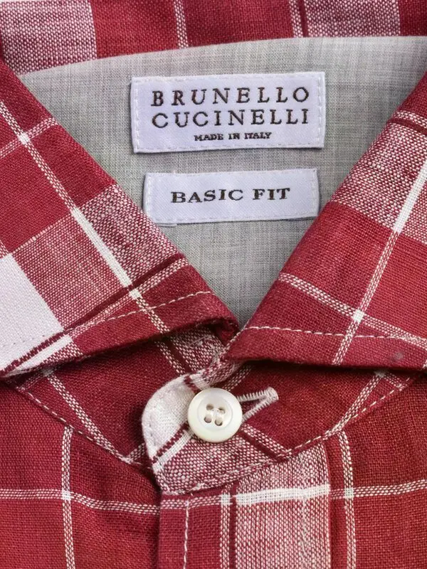 Brunello Cucinelli Checked Cotton Shirt