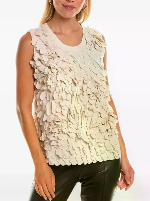 Brunello Cucinelli Petal Effect Sleeveless Top