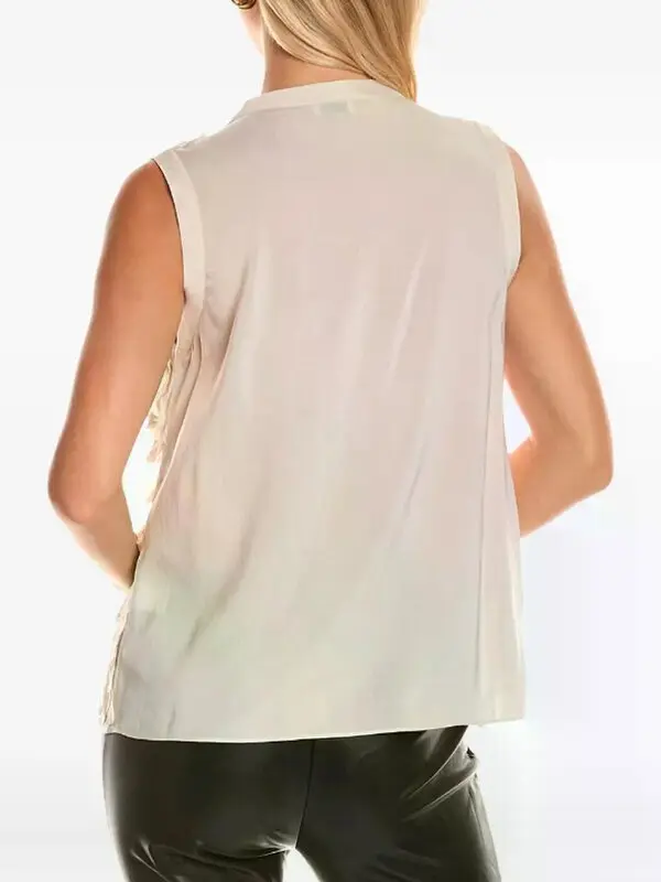 Brunello Cucinelli Petal Effect Sleeveless Top
