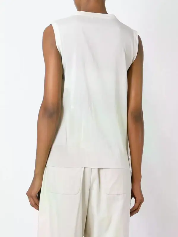 Brunello Cucinelli Petal Effect Sleeveless Top