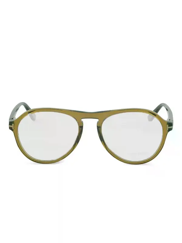 TOM FORD Pilot-frame Full-rim Eyeglasses - Green