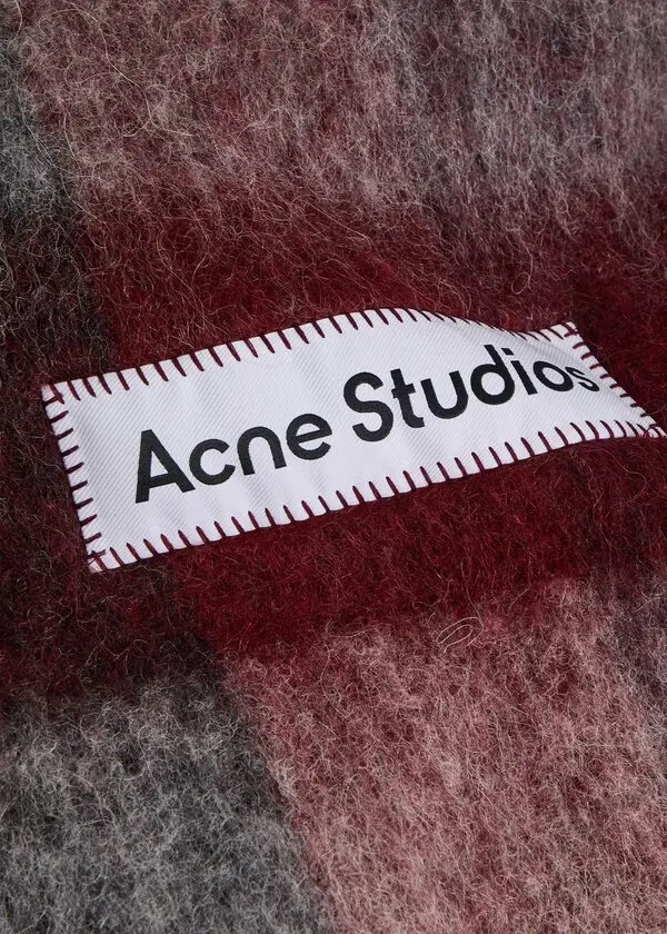 Acne Studios Vally Checked Wool-blend Scarf
