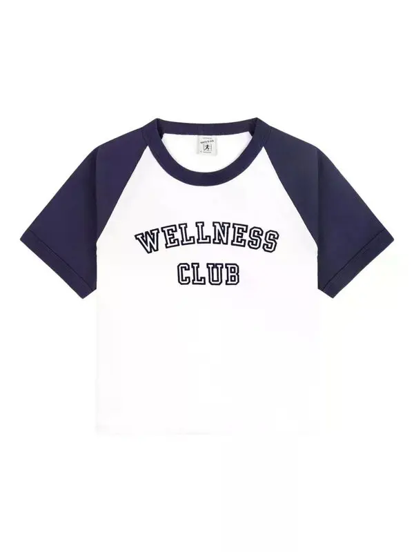SPORTY & RICH Wellness Club Baseball-sleeve Top - White