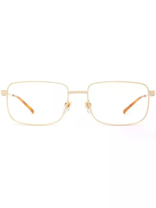 Gucci Rectangle-frame Glasses - Gold