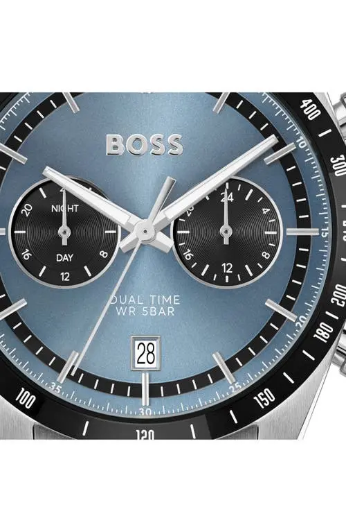 BOSS Tourmaster Chronograph Bracelet Watch - Blue